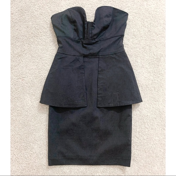 Caribbean Queen | Dresses | Caribbean Queen Gray Peplum Dress S Xs Nwt ...